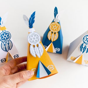 Teepee Party Box. Party Favor Boxes for Boho Birthday Party. Tribal ...