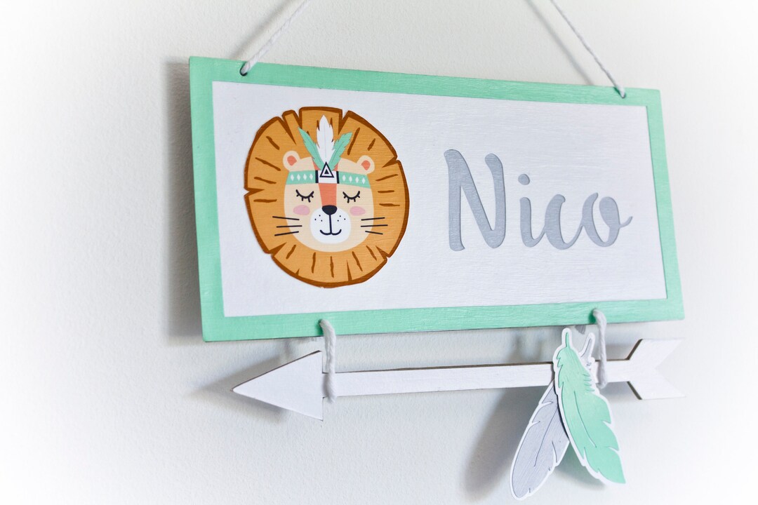 Lion Nursery Sign. Door Sign for Nursery Decor. Lion Wall - Etsy