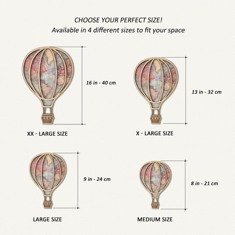 Hot Air Balloon Name Sign, Vintage Hot Air Balloon Wall Decor ...