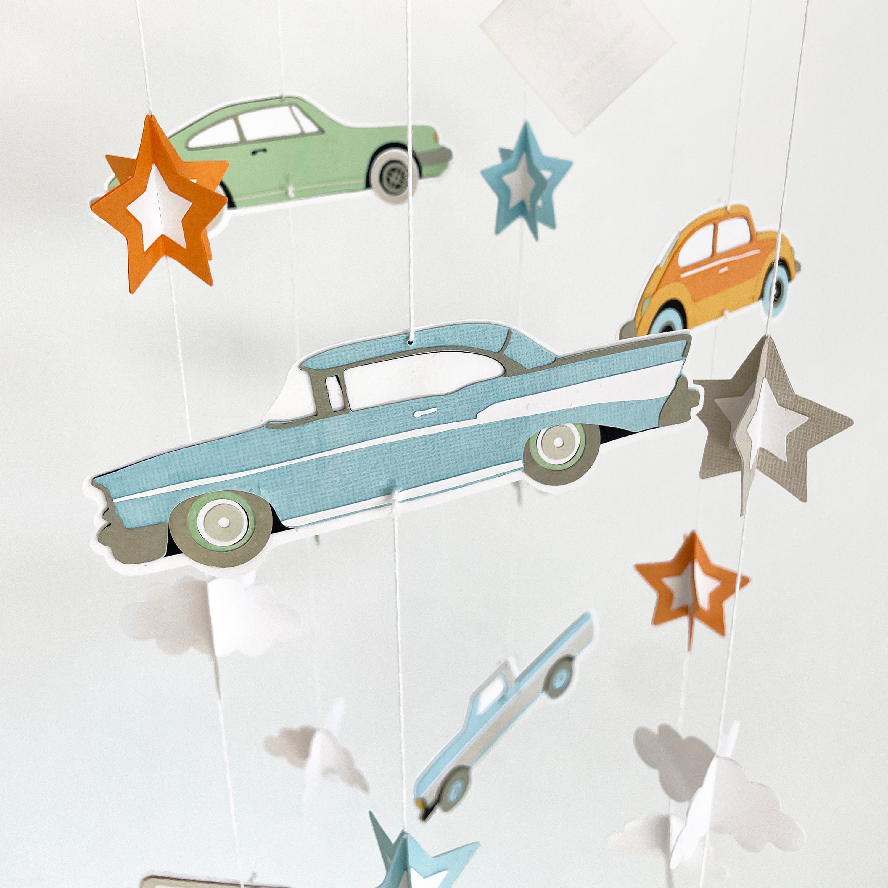 Cars Baby Mobile for Newborn Gift. Classic Cars Mobile for Baby Boy ...