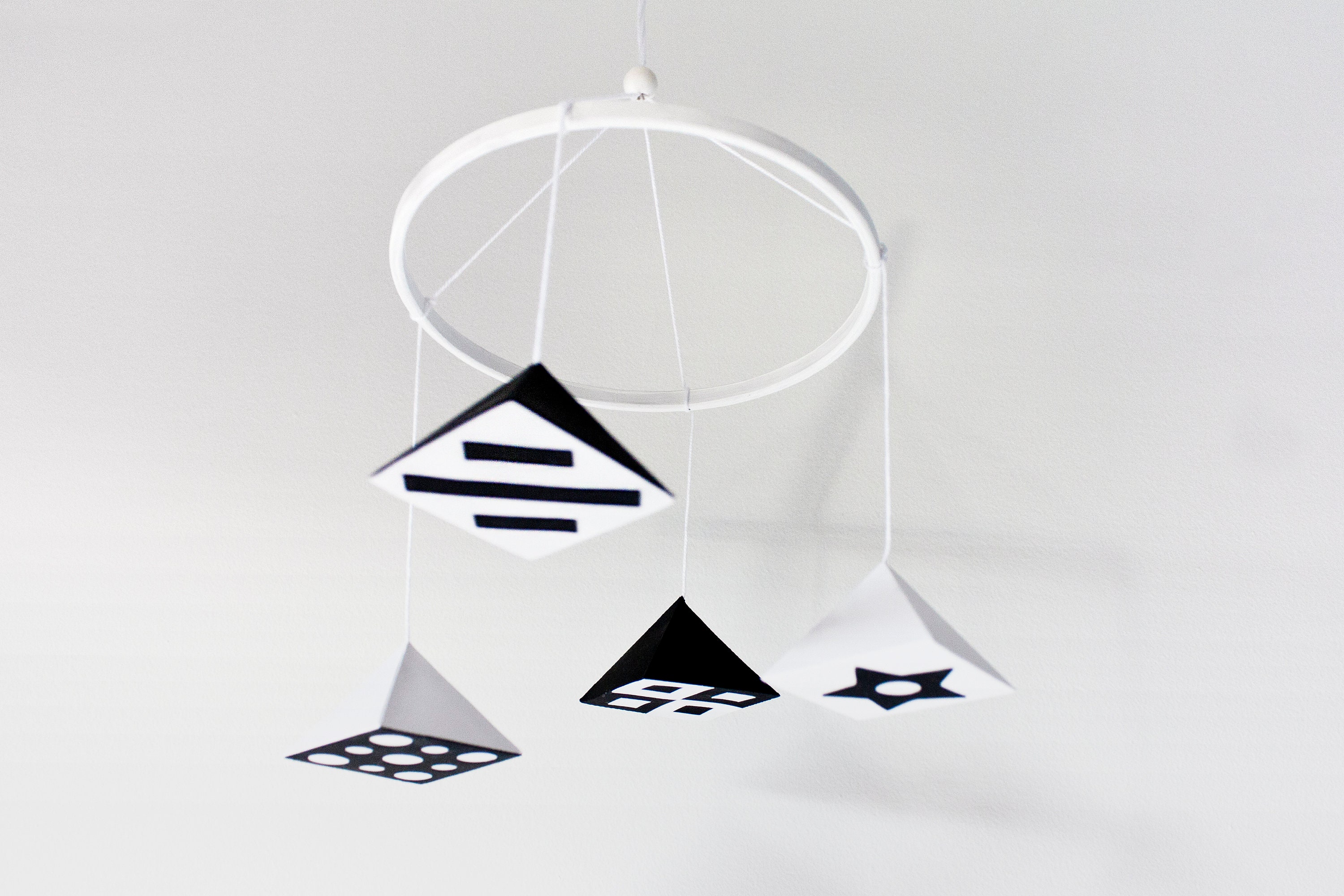 Munari Mobile. Montessori Mobile. Black White Mobile. Baby Crib Mobile ...
