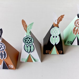 Teepee Party Box. Party Favor Boxes for Boho Birthday Party. Tribal ...