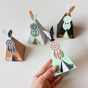 Teepee Party Box. Party Favor Boxes for Boho Birthday Party. Tribal ...