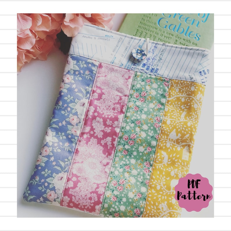 Sewing Pattern-patchwork Book Sleeve PDF Pattern Book Sleeve - Etsy