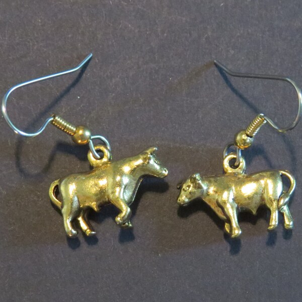 Cow Earrings - Etsy