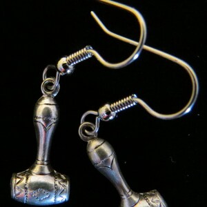 Judge's Gavel Earrings 24 Karat Gold Plate or Oxidized Matte Silver ...