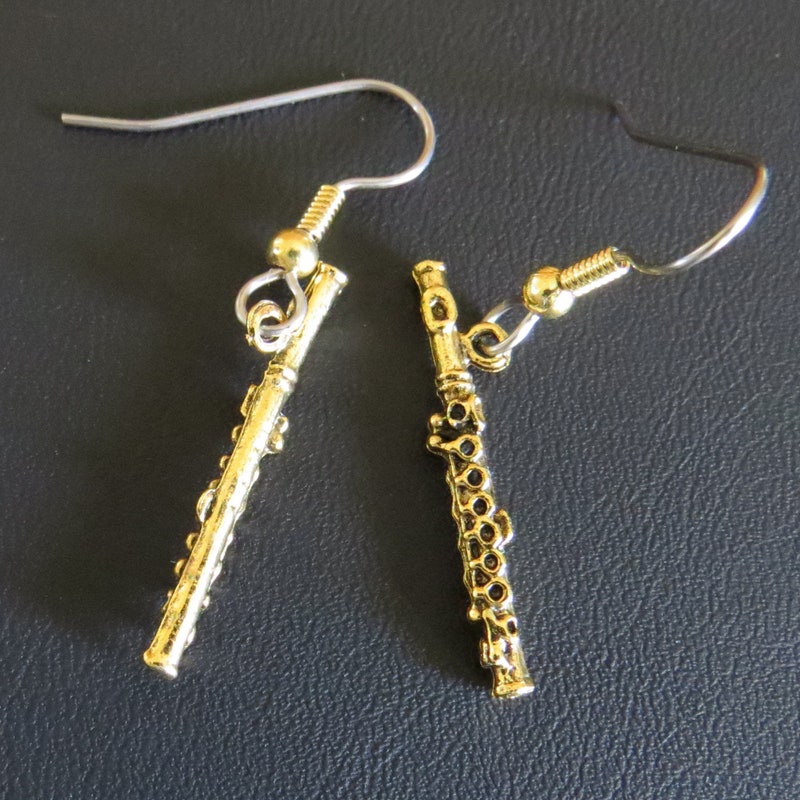 Music Earrings Flute - Etsy