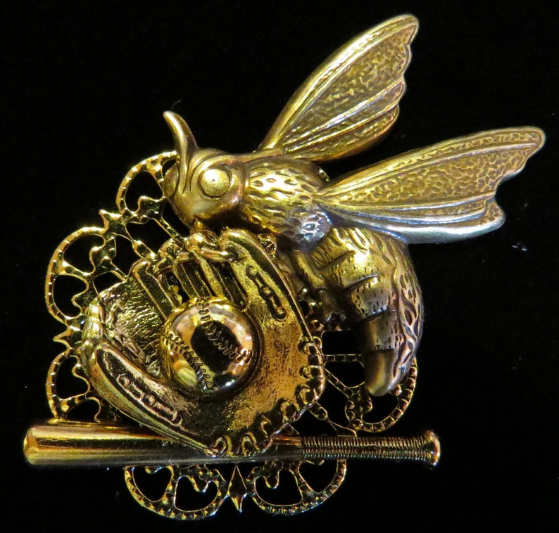 Hornet Baseball Pin Bee 24 Karat Gold Plate Softball Glove - Etsy