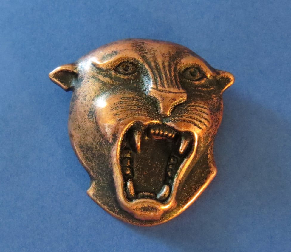 Furious Cougar Panther Pin Brooch Copper or Gold or Silver - Etsy