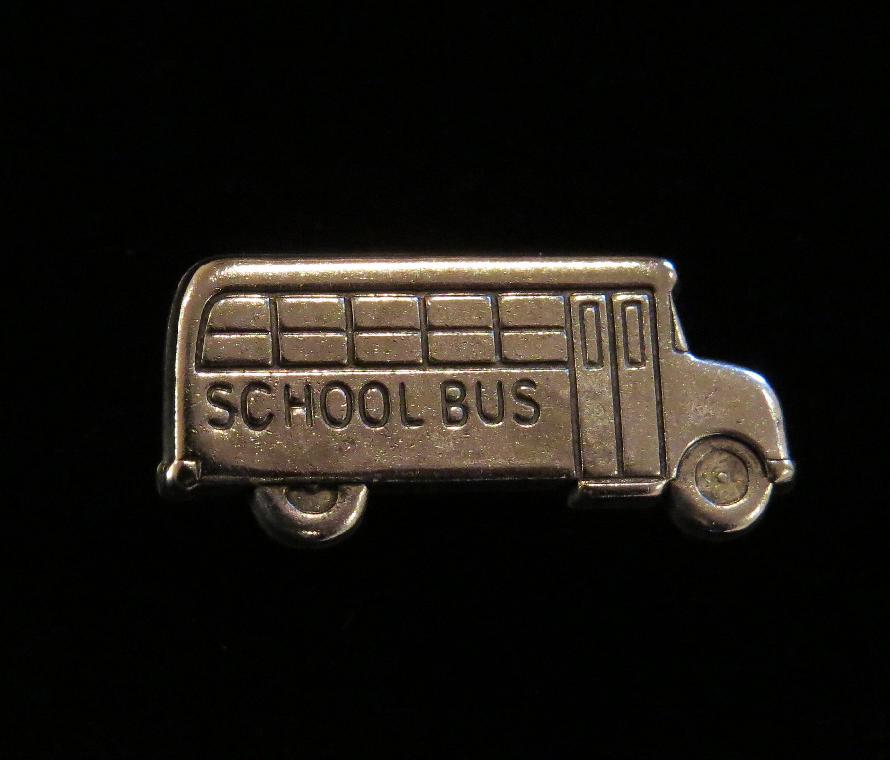 School Bus Tack Pin 24 Karat Gold Plate or Oxidized Matte - Etsy