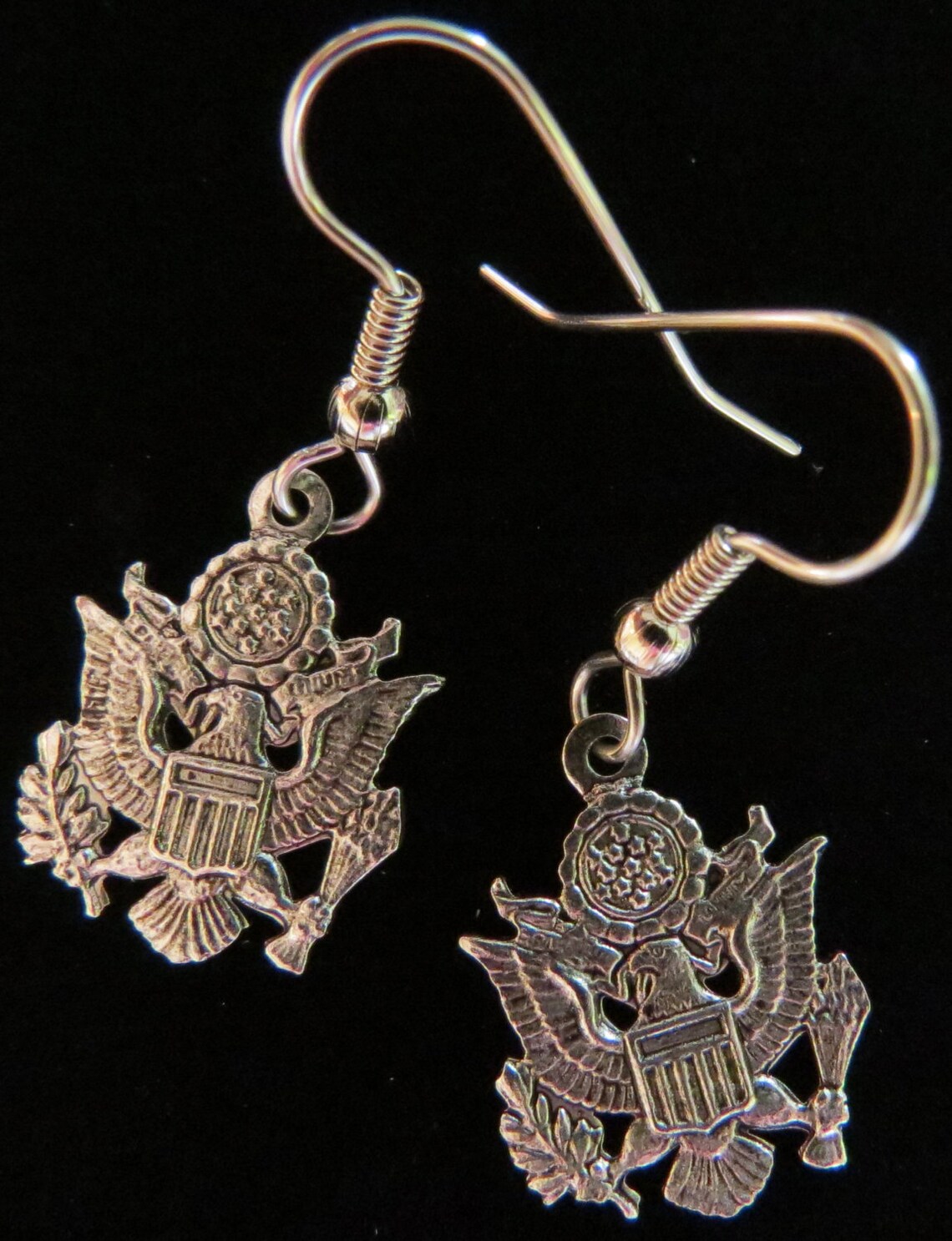 U.S. Army Earrings 24 Karat Gold Plate American Eagle EG496 / - Etsy