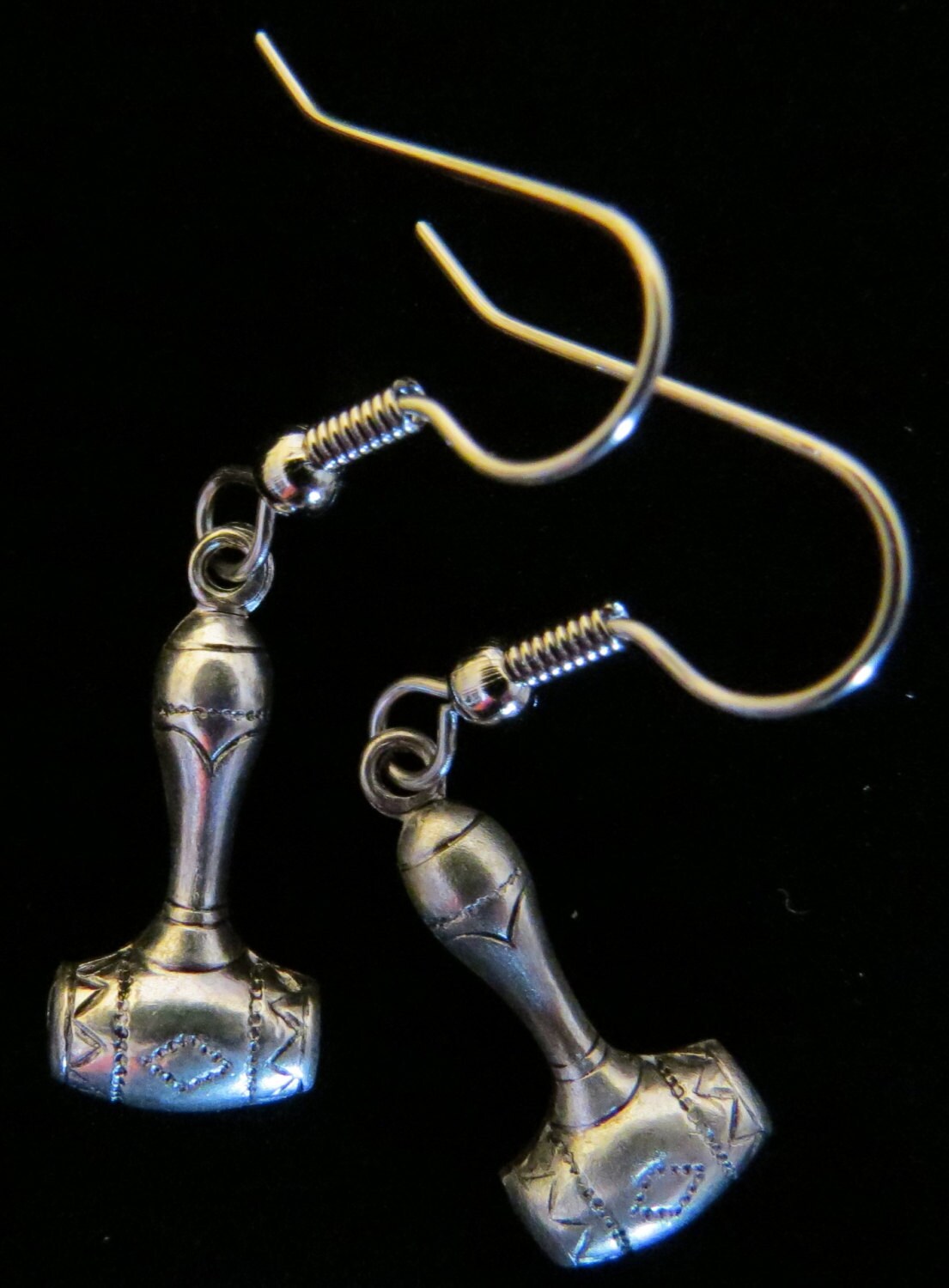 Judge's Gavel Earrings 24 Karat Gold Plate or Oxidized - Etsy