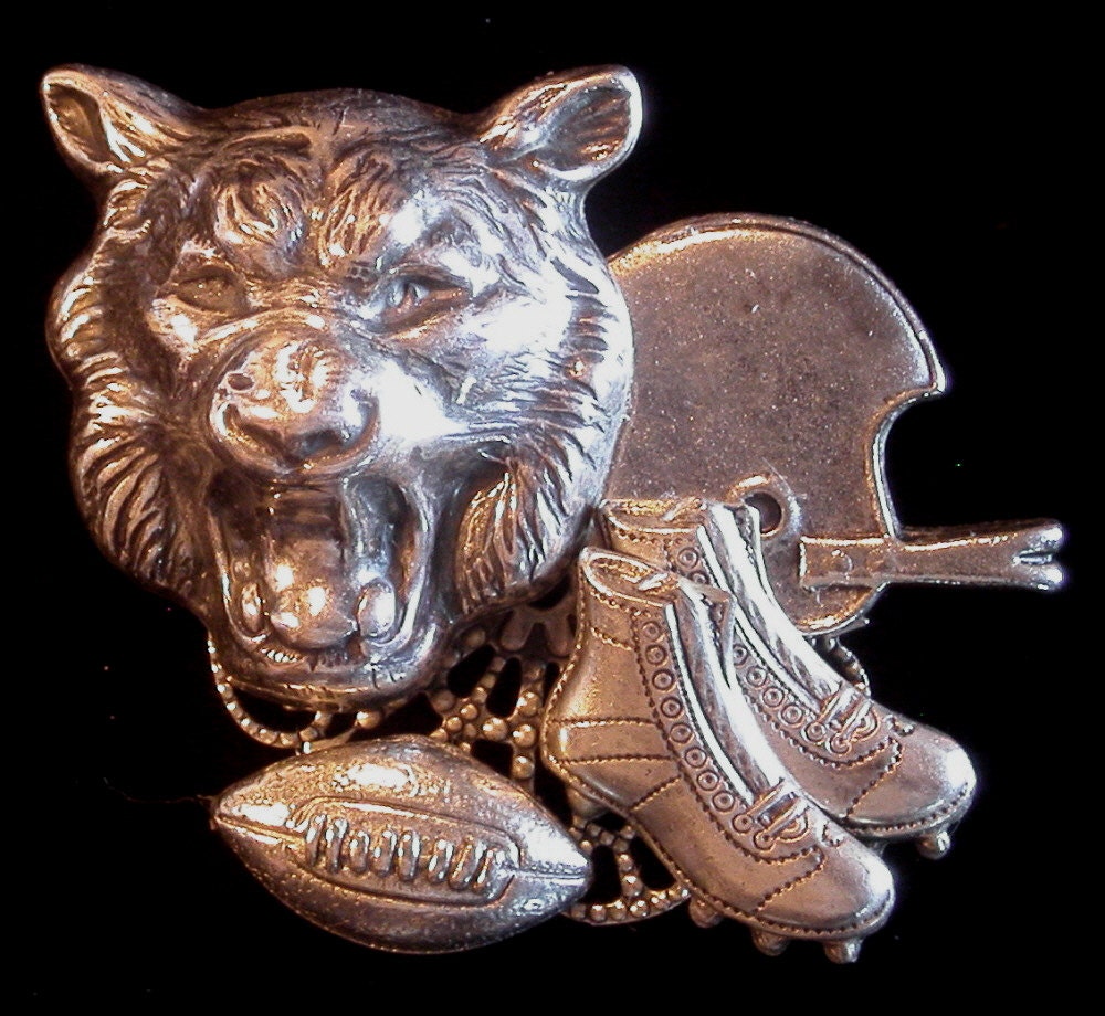 Wildcat Wild Cat Football Pin 24 Karat Gold Plate & Brass Mix - Etsy