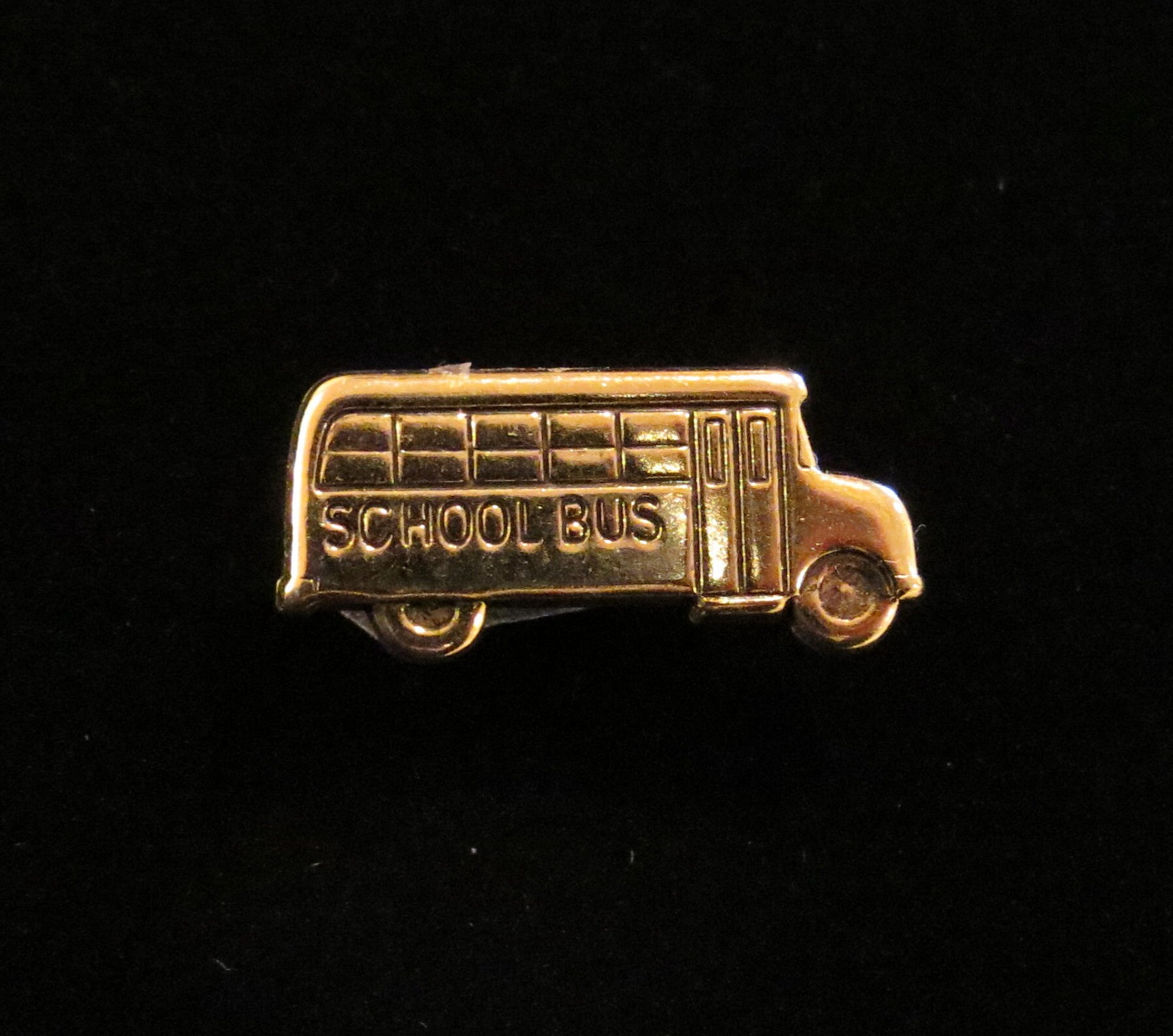 School Bus Tack Pin 24 Karat Gold Plate or Oxidized Matte | Etsy