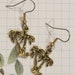 Palm Trees Oasis Earrings 24 Karat Gold Plate or Oxidized - Etsy