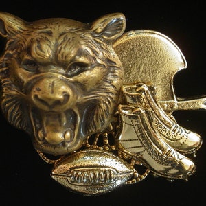 Wildcat Wild Cat Football Pin 24 Karat Gold Plate & Brass Mix or ...