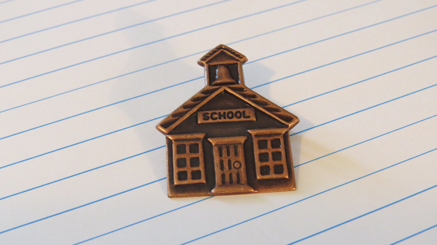 Schoolhouse Pin Copper Teacher Principle School House PC005 - Etsy