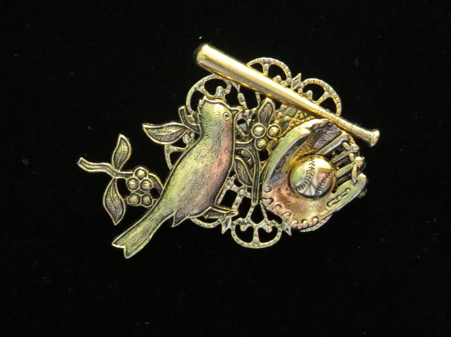 Cardinal Baseball Pin 24 Karat Gold Plate Softball Sports - Etsy