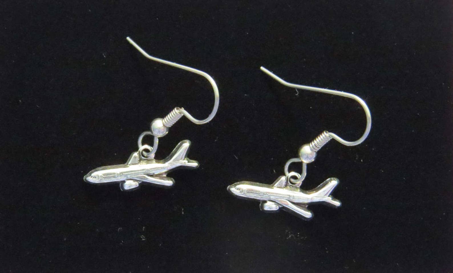 Airplane Earrings 24 Karat Gold Plate or Oxidized Matte Silver - Etsy