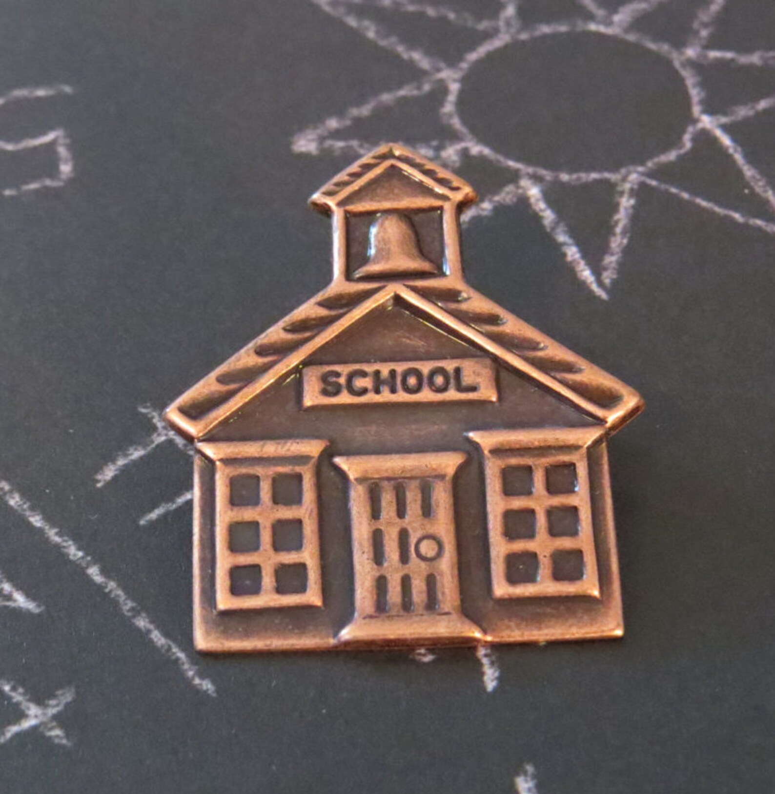 Schoolhouse Pin Copper Teacher Principle School House PC005 - Etsy