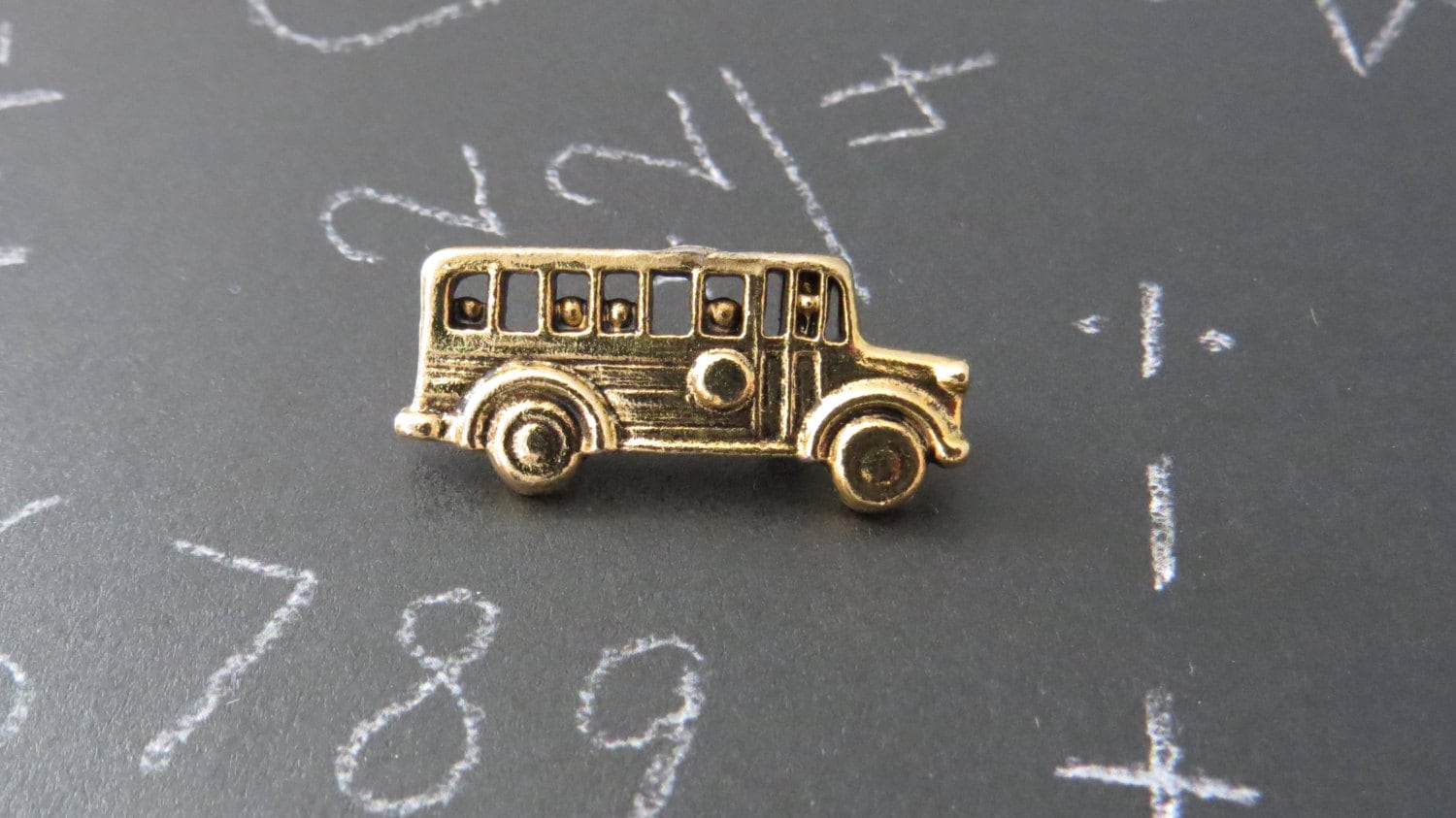 School Bus Pin Brooch 24 Karat Gold Plate Bus Driver Gift Kids - Etsy