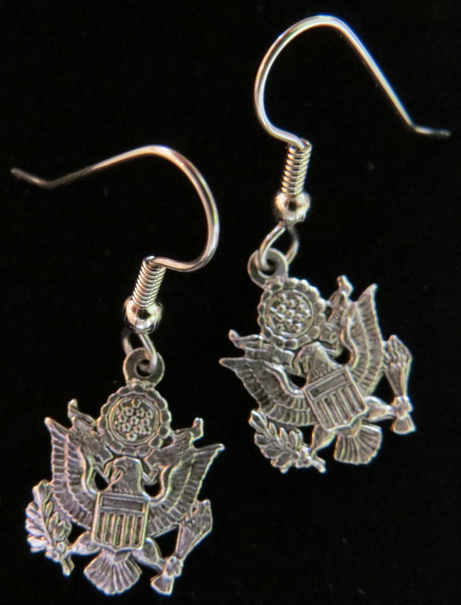 U.S. Army Earrings 24 Karat Gold Plate American Eagle EG496 / | Etsy