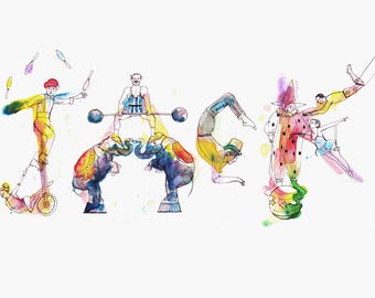 Illustrated name art | Etsy