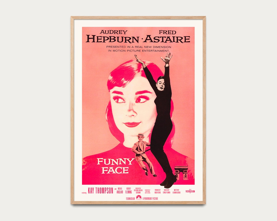 Funny Face Poster 1957 – Audrey Hepburn & Fred Astaire – Vintage Paris ...