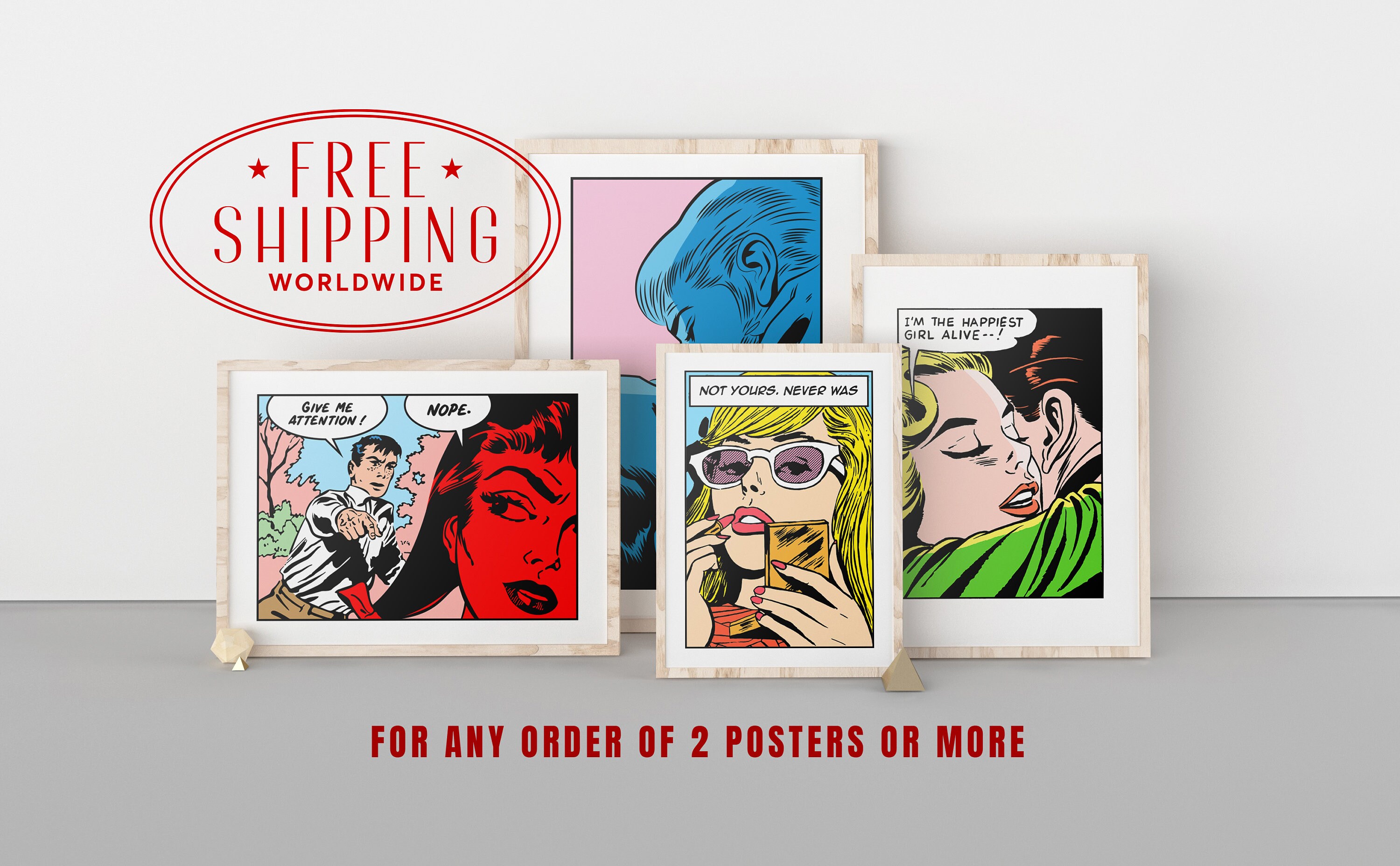 Poster Pop Art Vintage Poster Poster Pop Art Rare Print | Etsy