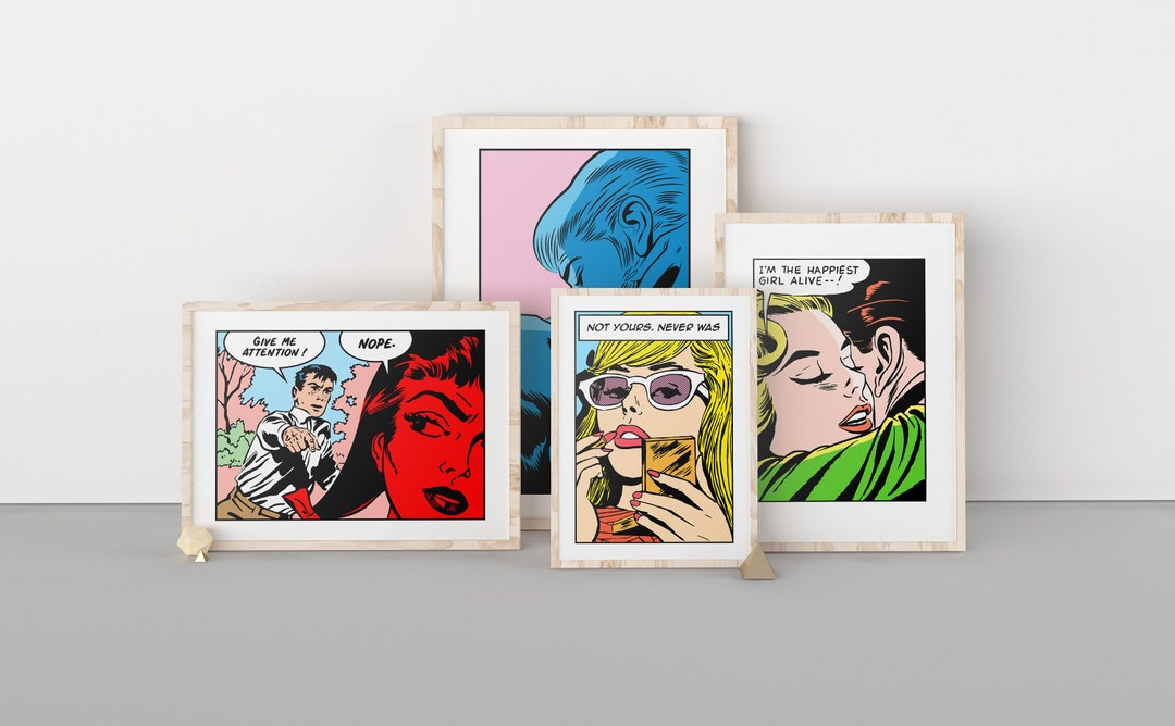 A4 Poster Set - Vintage Poster, Poster Pop Art, Rare Print, Quality ...