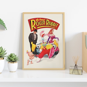 Roger Rabbit Poster, Illustrated Poster, Animated Film Poster, Pop ...
