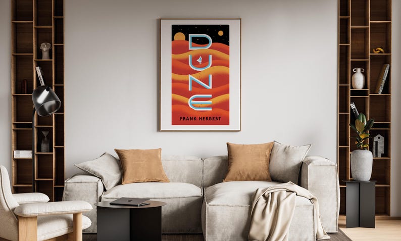 Dune Poster – Science Fiction Wall Art – Classic Book Cover ...