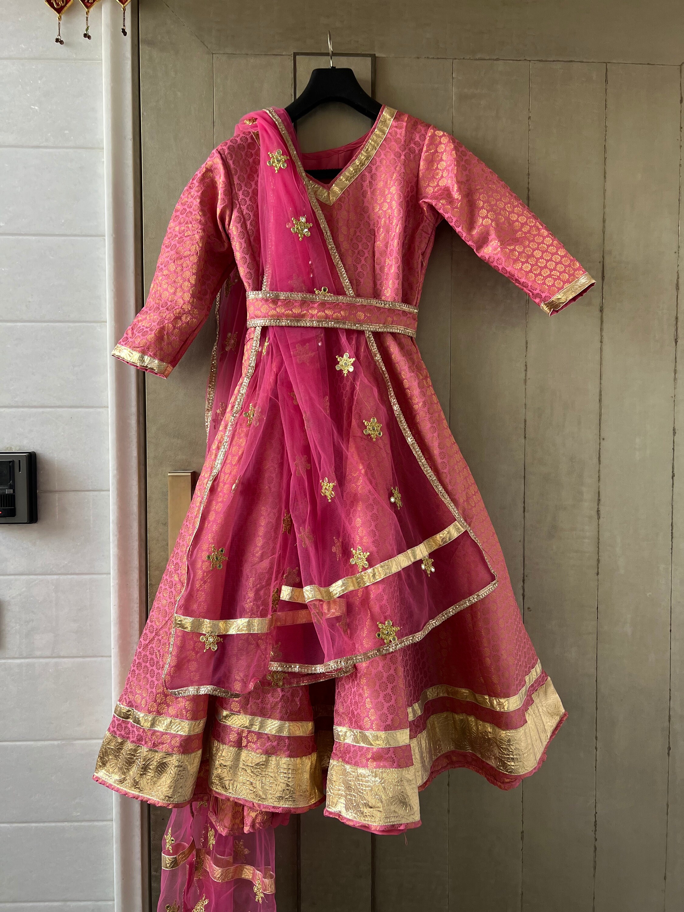 Kathak Anarkali Costume/5pc Set Classic Anarkali/bharatnatyam Dress ...