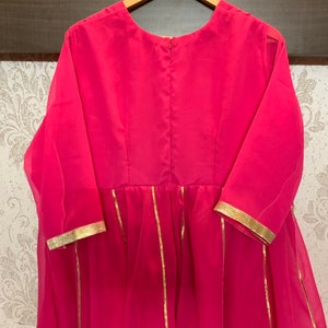 Pink Kathak Dress 4pc Anarkali Costume/kathak Anarkali /bharatnatyam ...