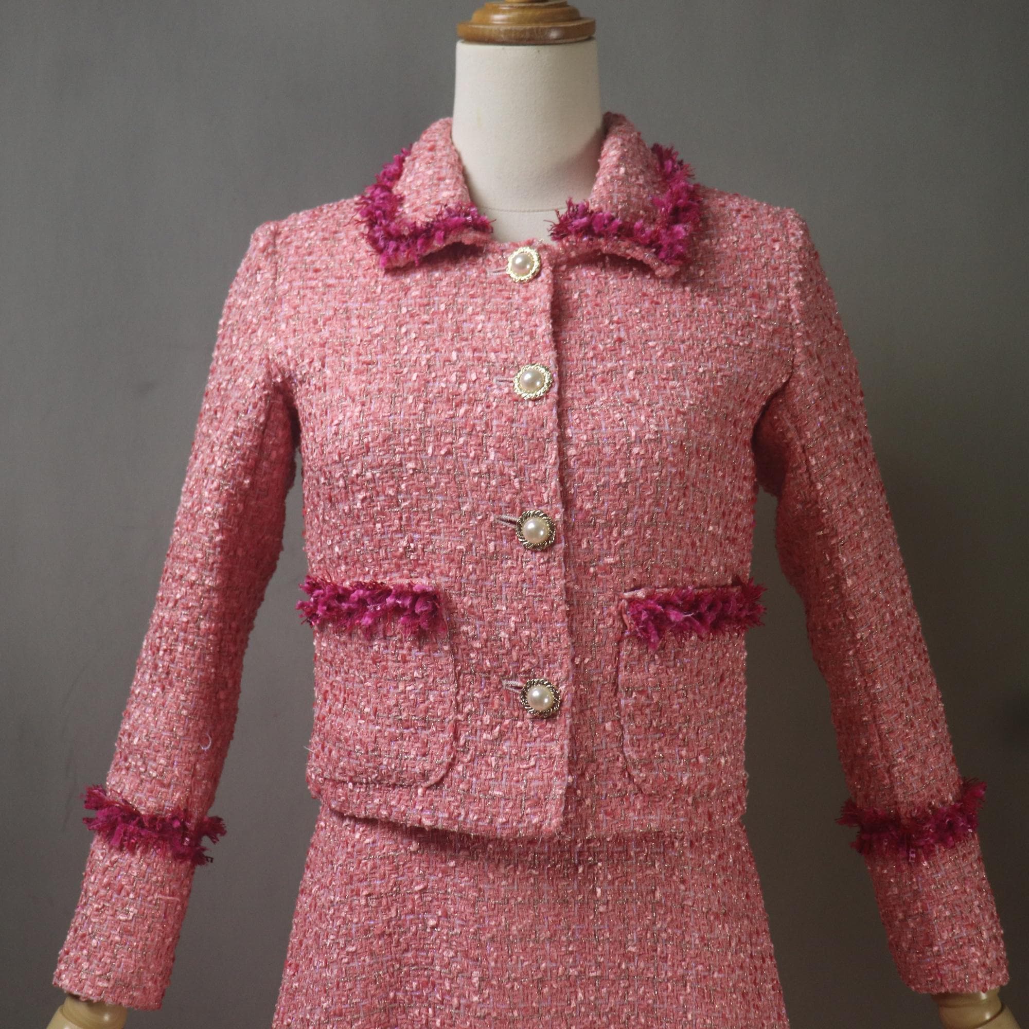 Custom Pink Tweed Wizard Professor Cosplay Suit | Magical School ...