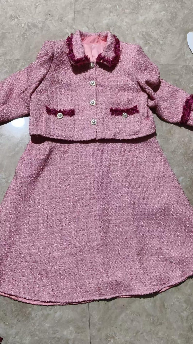 Custom Pink Tweed Wizard Professor Cosplay Suit | Magical School ...