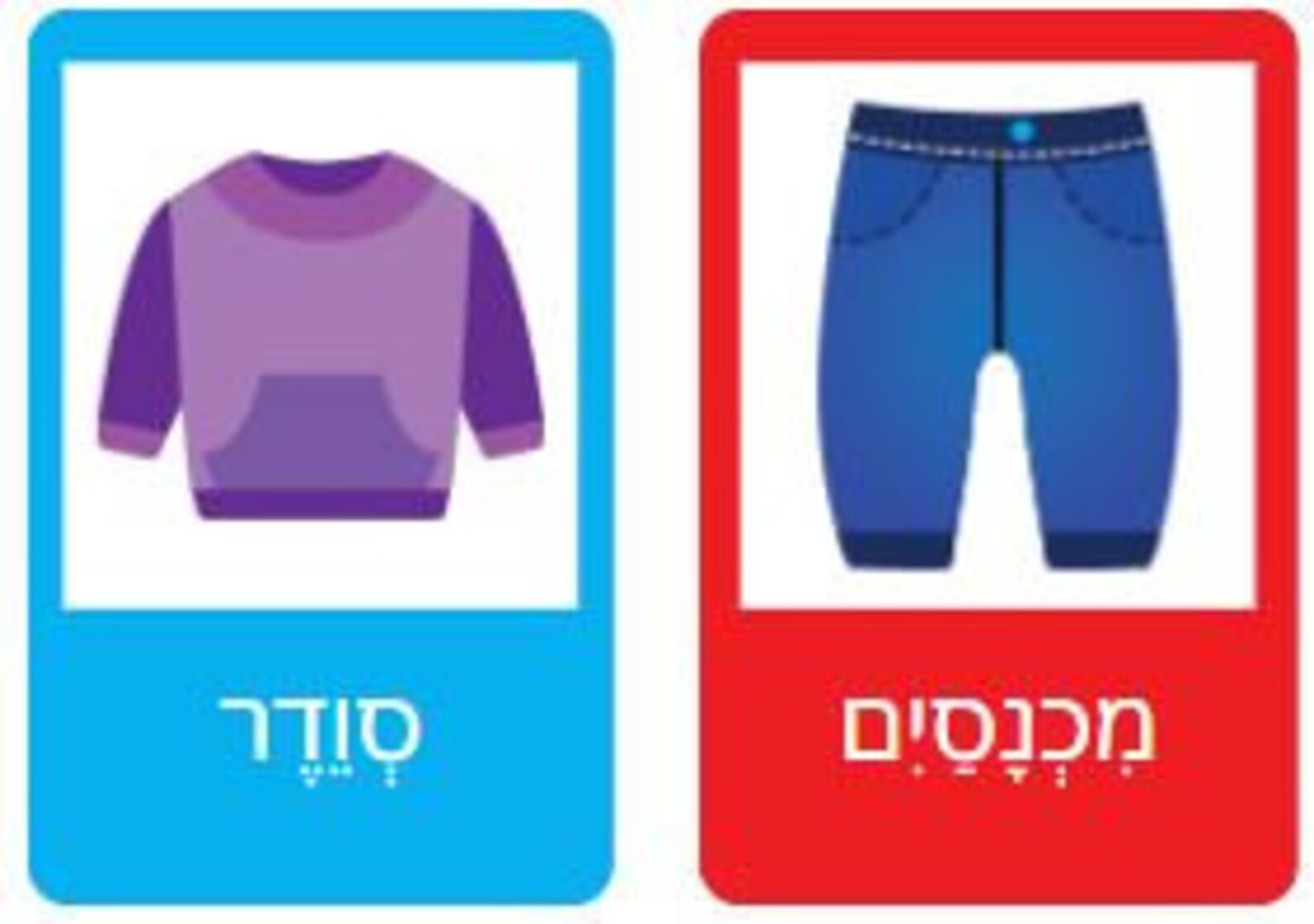 Clothing Unit in Hebrew, עברית, Resources in Hebrew, בגדים, Teaching ...