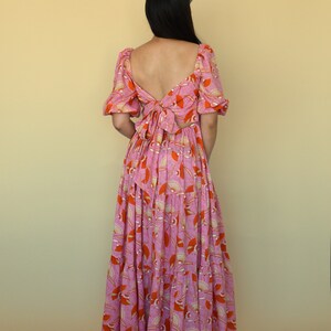 Bow-back Maxi Dress PDF Sewing Pattern | Summer Dress With Tie-back and ...