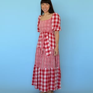 Bow-back Maxi Dress PDF Sewing Pattern | Summer Dress With Tie-back and ...