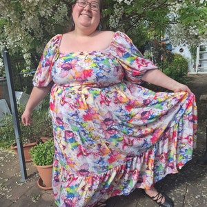 Bow-back Maxi Dress PDF Sewing Pattern | Summer Dress With Tie-back and ...