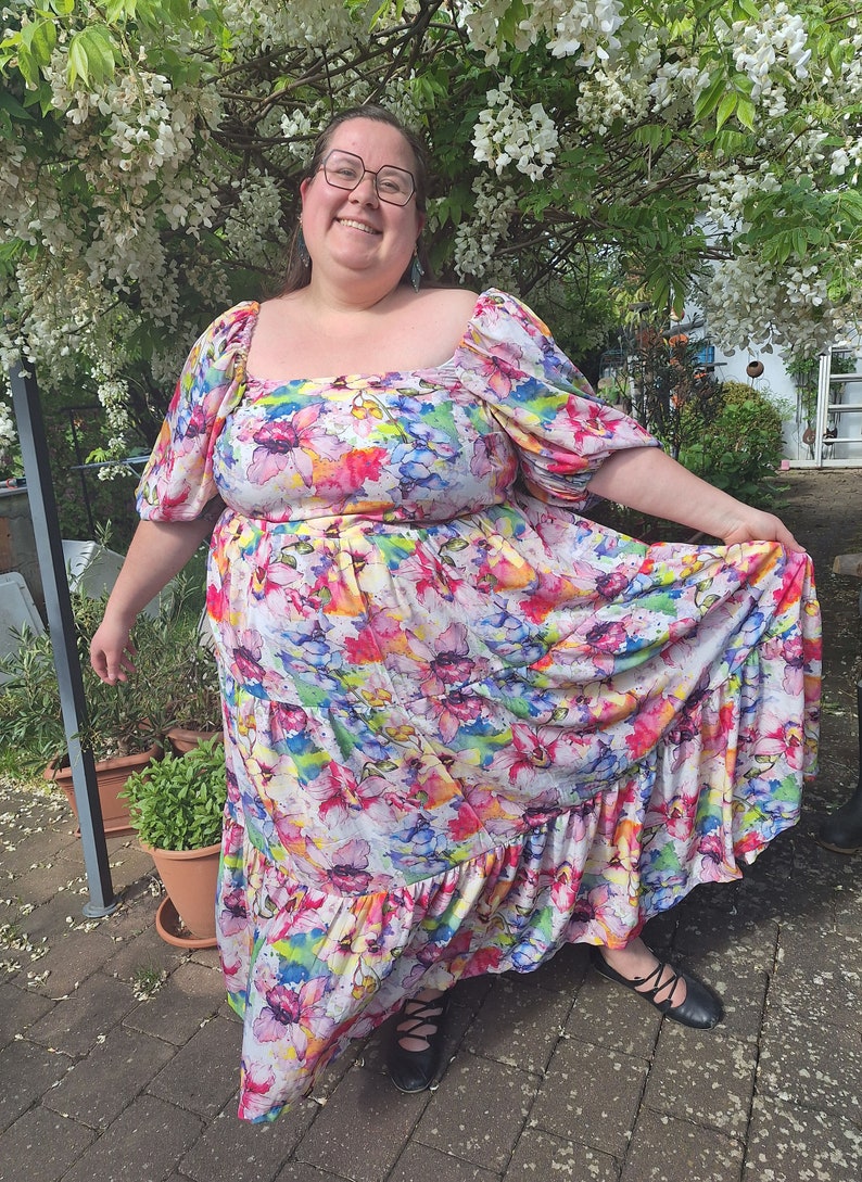 Bow-back Maxi Dress PDF Sewing Pattern | Summer Dress With Tie-back and ...
