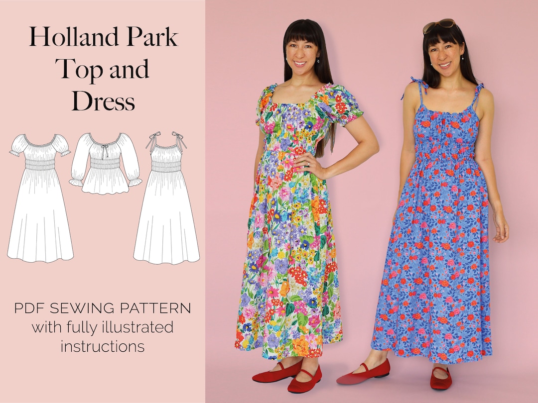 Cottagecore Dress and Top PDF Sewing Pattern | Romantic, Boho ...
