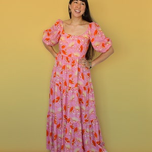 Bow-back Maxi Dress PDF Sewing Pattern | Summer Dress With Tie-back and ...