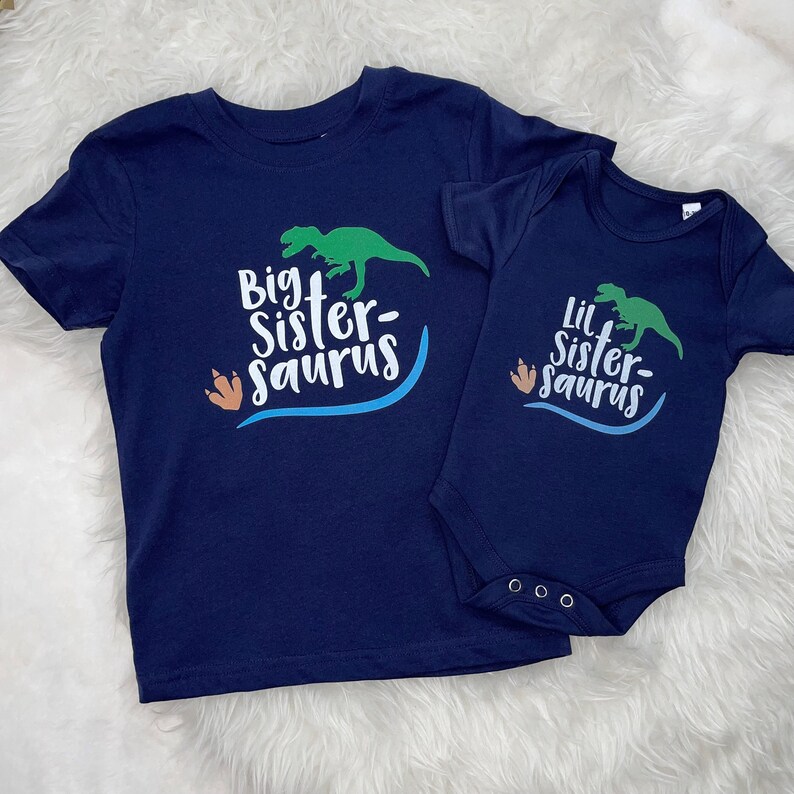 Brother Sister Saurus Dinosaur T Shirt Set - Etsy UK