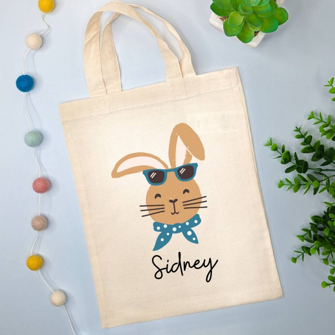 Boys Personalised Easter Bunny Egg Hunt Bag - Etsy