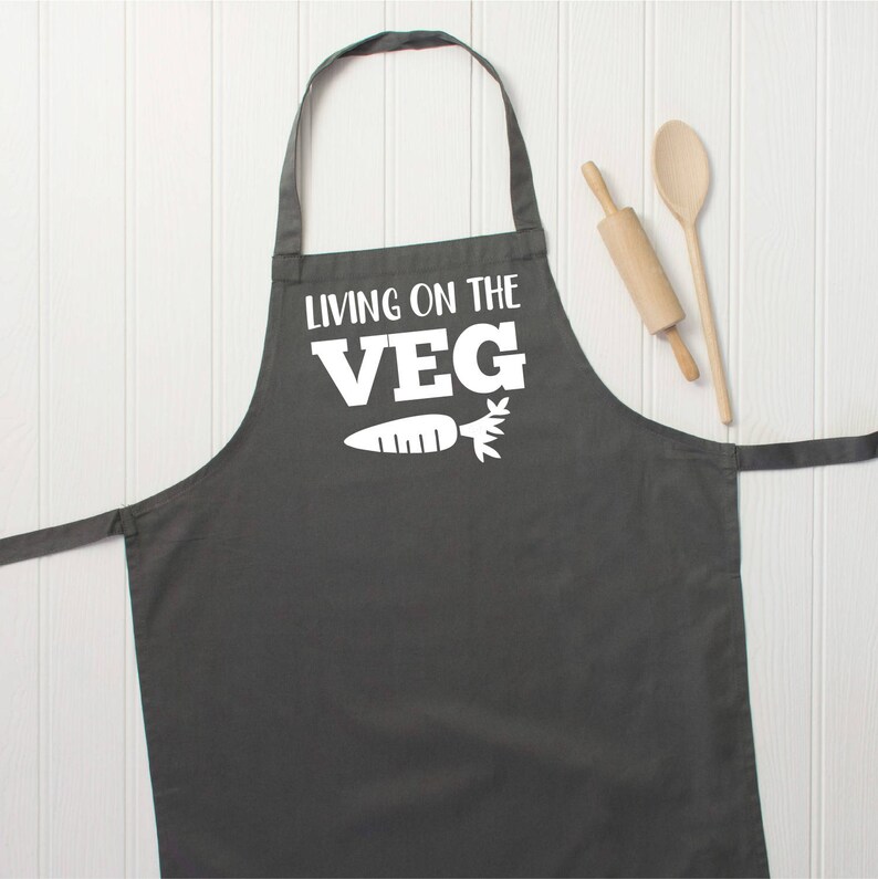 Vegetarian Apron Apron for Vegan Fun Apron for Vegetarian | Etsy