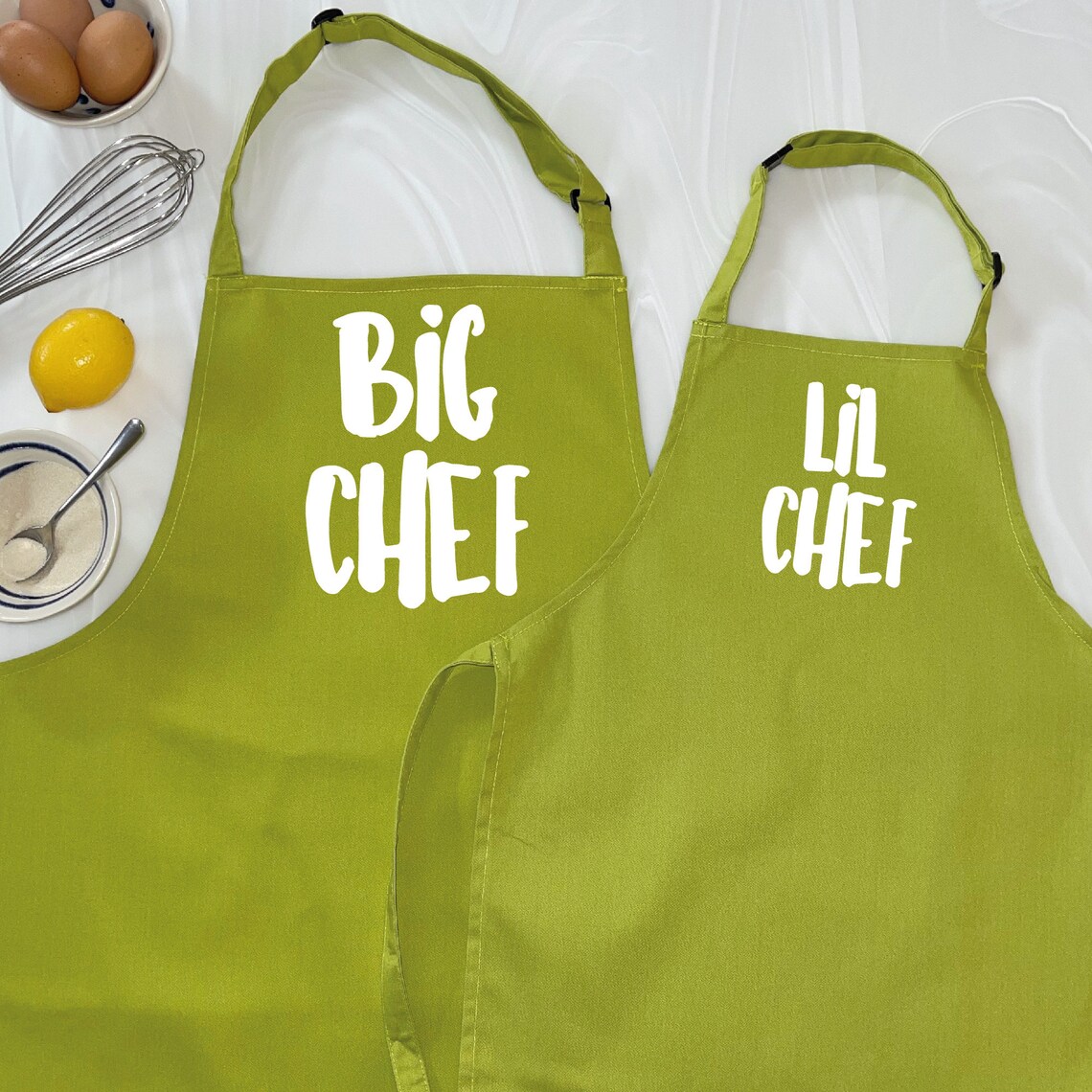 Big Chef Lil Chef Father and Child Matching Apron Set - Etsy