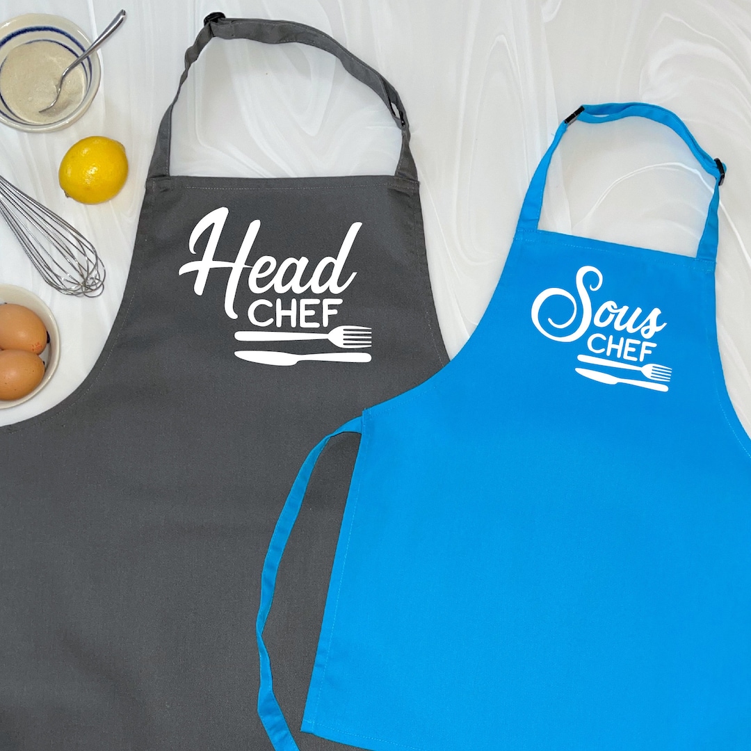 Head Chef Sous Chef Matching Family Apron Set - Etsy