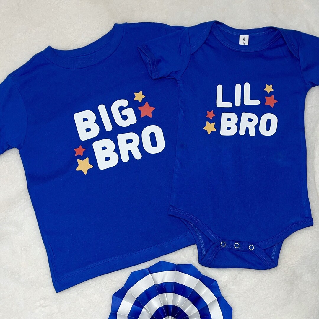 Big Bro Lil Bro Stars T Shirt Set - Etsy UK