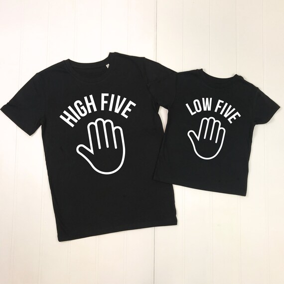 High Five Low Five Father and Son T Shirt Set. Father and Son | Etsy